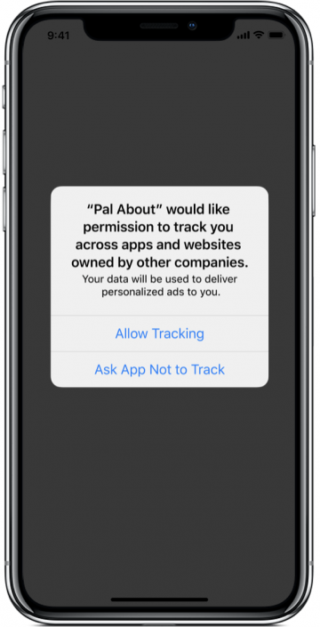 iOS 14 Permission to Track Prompt photo cred Apple - TwoSix Digital